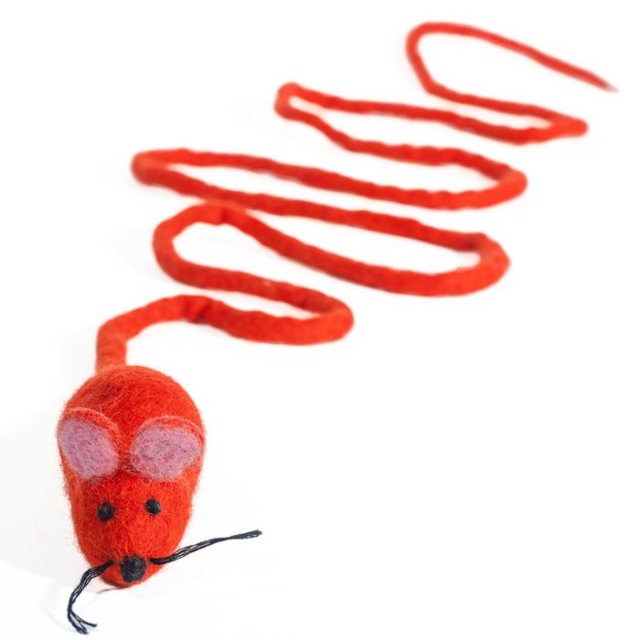 Catch a Mouse by the Tail - Wool Cat Toy – Cat in the Box LLC